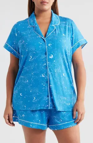 Nordstrom Moonlight Eco Short Pajamas Blue Star Celestial