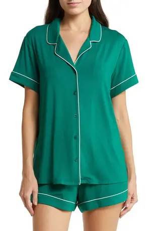 Nordstrom Moonlight Eco Short Pajamas Green Evergreen