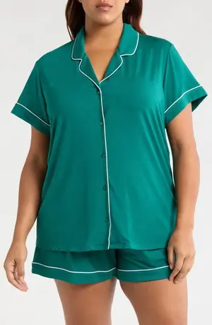 Nordstrom Moonlight Eco Short Pajamas Green Storm