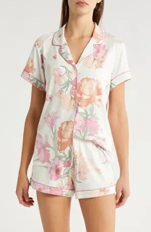 Nordstrom Moonlight Eco Short Pajamas Ivory Egret Eloise Floral