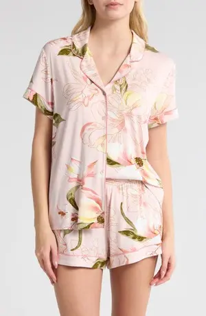Nordstrom Moonlight Eco Short Pajamas Pink Hush Impromptu Floral