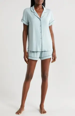 Nordstrom Moonlight Eco Short Pajamas Teal Mist