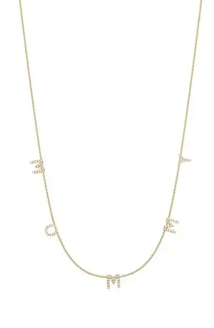 BONY LEVY Bony Levy Classic Initial Diamond Charm Necklace