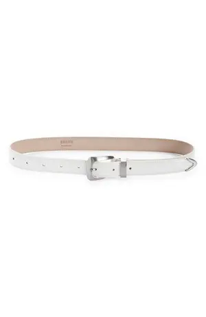 Khaite Benny Leather Belt 100 White