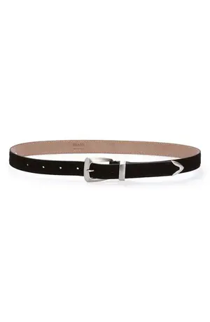 Khaite Benny Leather Belt 200 Black