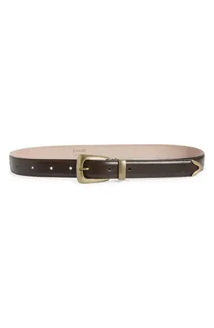 Khaite Benny Leather Belt Dark Brown 950