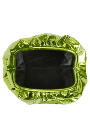 Bottega Veneta Teen Pouch Leather Clutch - Chlorophyll-silver