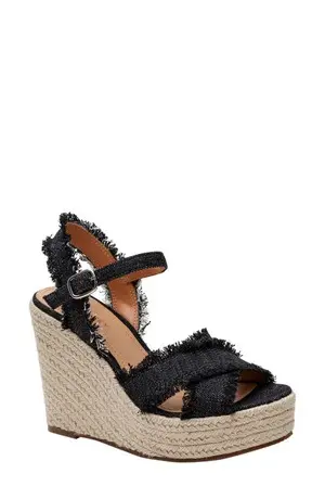LISA VICKY Glee Espadrille Wedge Sandal Black