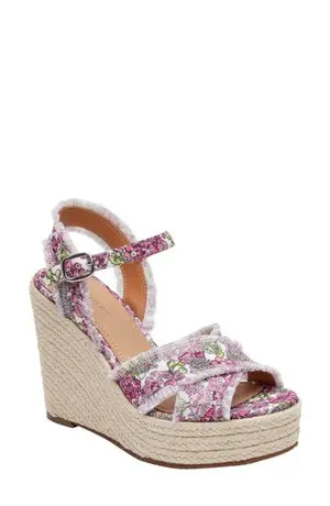 LISA VICKY Glee Espadrille Wedge Sandal Dusty Pink Multi