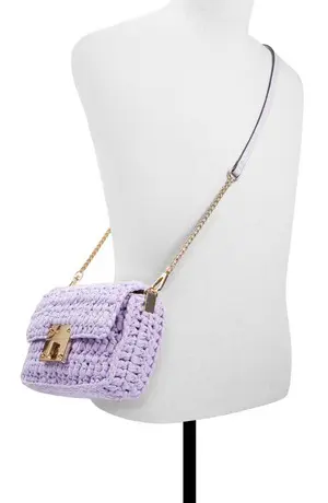 Aldo Crocheted Crossbody Bag - Light Purple