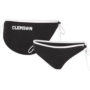G-III 4HER BY CARL BANKS Clemson Tigers Perfect Match Bikini Bottom - Black