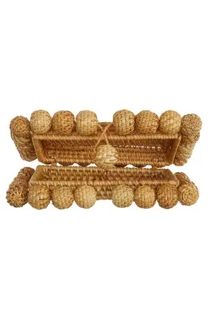 Cult Gaia Eos Rattan Box Clutch