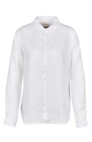 Barbour Linen Button-up Shirt - White