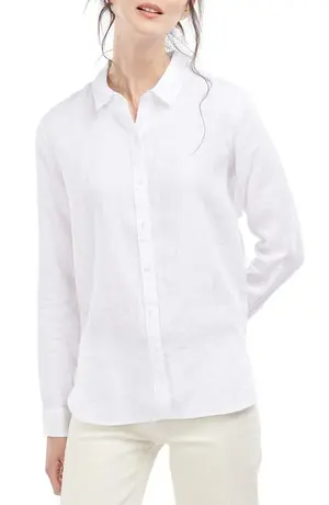 Barbour Linen Button-up Shirt - White