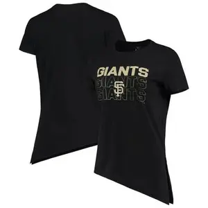 LEVELWEAR San Francisco Giants Birch Delta Asymmetrical T-shirt - Black