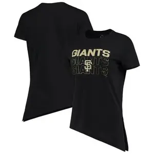 LEVELWEAR San Francisco Giants Birch Delta Asymmetrical T-shirt - Black
