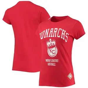 STITCHES Kansas City Monarchs Negro League Logo T-shirt - Red