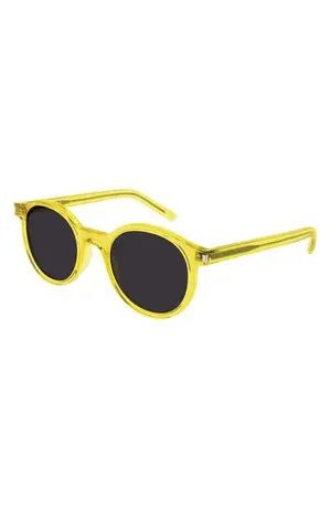 Saint Laurent 50mm Phantos Sunglasses - Yellow