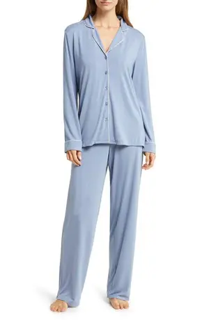 Nordstrom Moonlight Eco Knit Pajamas Blue Infinity