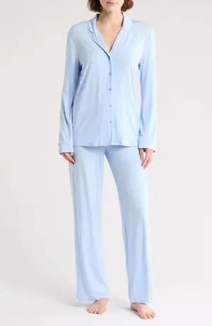 Nordstrom Moonlight Eco Knit Pajamas Blue Windsurfer