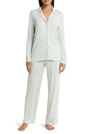 Nordstrom Moonlight Eco Knit Pajamas Green Hush