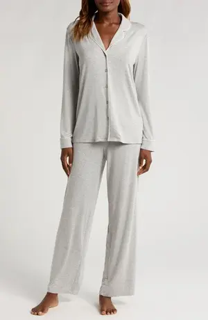 Nordstrom Moonlight Eco Knit Pajamas Grey Heather