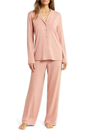 Nordstrom Moonlight Eco Knit Pajamas Pink Glass
