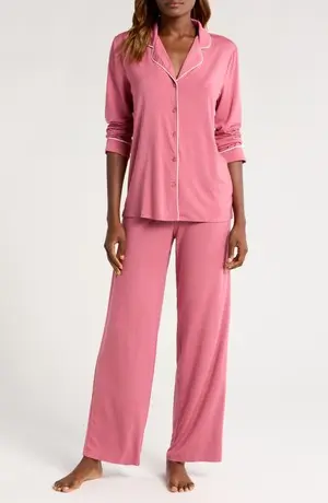 Nordstrom Moonlight Eco Knit Pajamas Pink Mauve