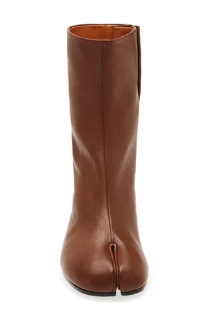 MAISON MARGIELA Tabi Leather Boots - Warm Coffee