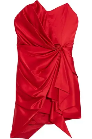 Alexandre Vauthier Alexandre Vauthier Strapless Draped Mini Dress - Red
