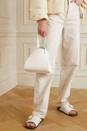 Loewe White Hammock Nugget Small Leather Tote