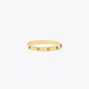 Tory Burch Icon Hinge Bracelet - Tory Gold