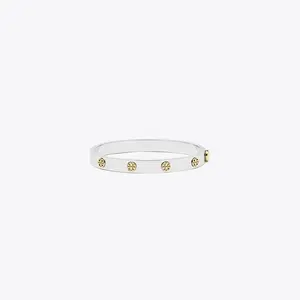 Tory Burch Icon Hinge Bracelet - Tory Silver/tory Gold