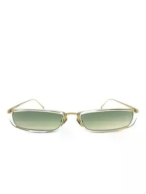 Linda Farrow Rectangular-frame Sunglasses - Gold