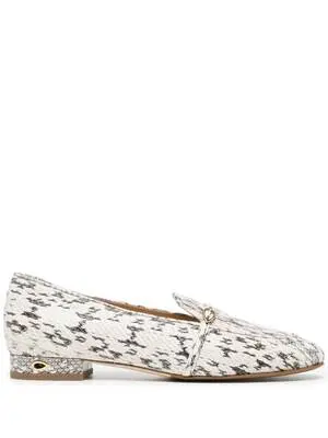 Jennifer Chamandi Snakeskin Loafers