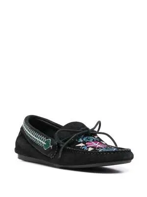 Isabel Marant Étoile Embroidered Suede Loafers