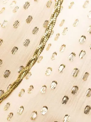 Zimmermann Tie-neck Metallic-detailed Dress