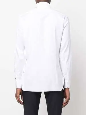 BARBA NAPOLI Long-sleeve Poplin Shirt - White