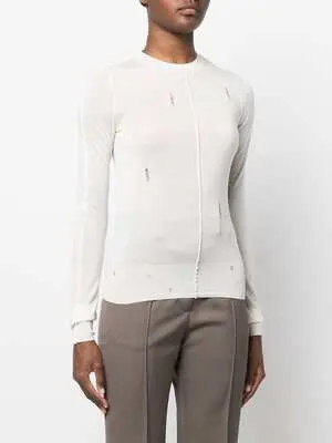 Amiri Distressed Cashmere Jumper - Neutrals