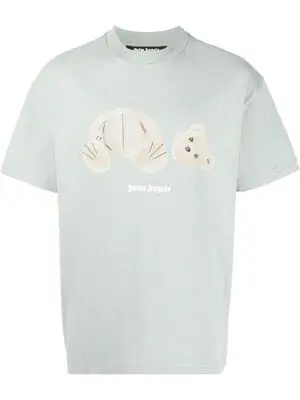 Palm Angels Men's Teddy Bear Print T-Shirts