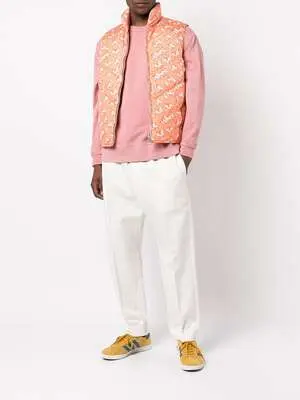 ERL Reversible Logo-print Padded Gilet - Orange