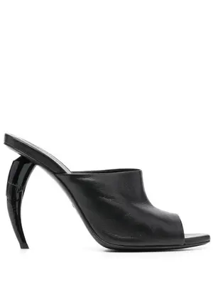Roberto Cavalli Tiger Tooth Sculpted-heel Mules