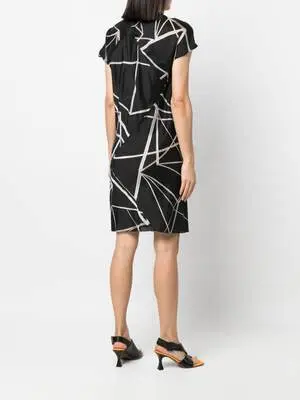 Rick Owens Geometric-print Wrap Dress