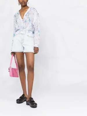 IRO PARIS Floral-print V-neck Blouse - Pink