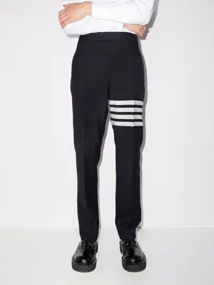 Thom Browne Navy Wool 4-bar Stripe Trousers