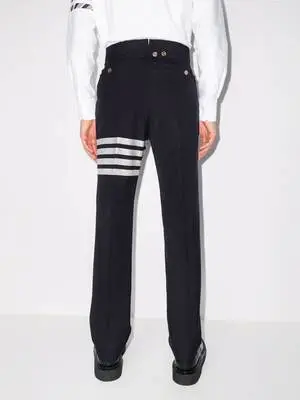 Thom Browne Navy Wool 4-bar Stripe Trousers