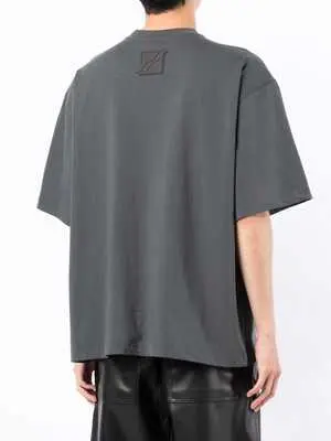 We11Done Oversize Logo-print T-shirt - Grey