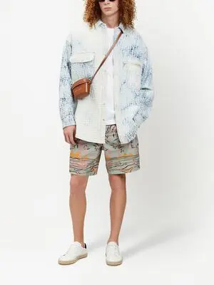 Palm Angels Lagoon-print Swim Shorts