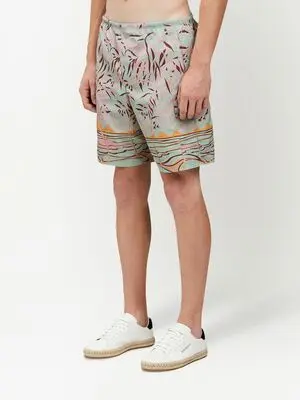 Palm Angels Lagoon-print Swim Shorts