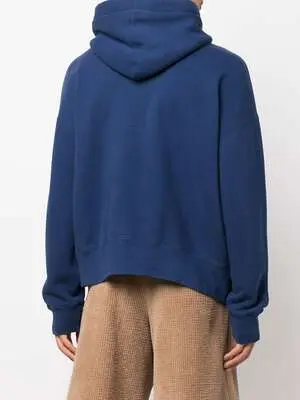 Palm Angels Broken Palm Logo Hoodie - Blue